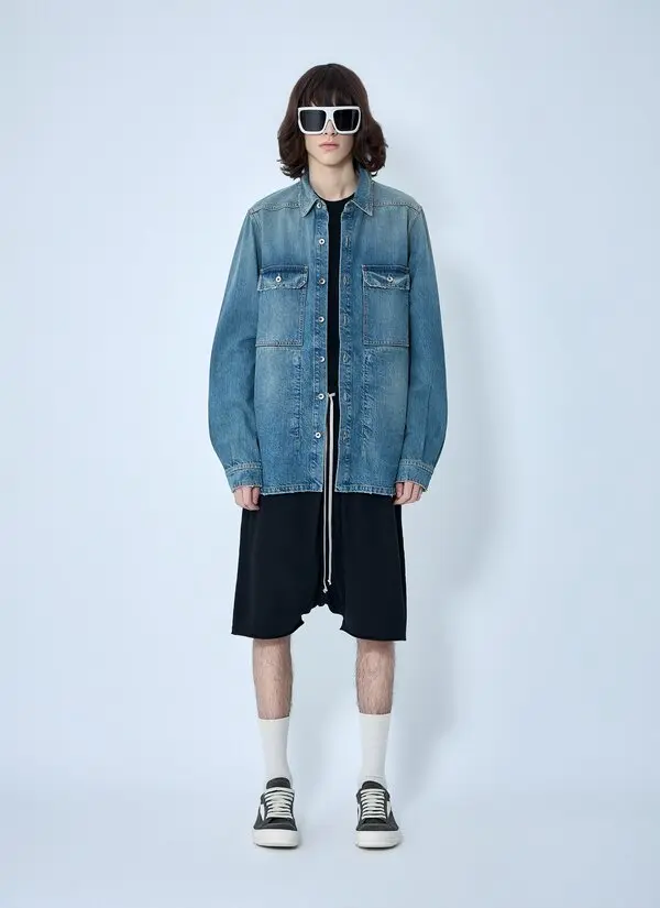 Rick Owens Denim Overshirt Jacket