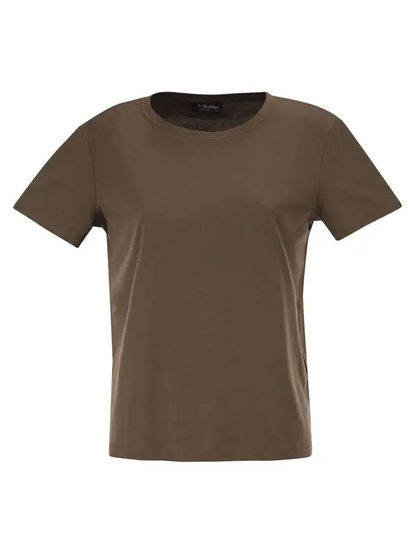Max Mara Smmsegale Cotton And Modal Jersey T-shirt - Brown