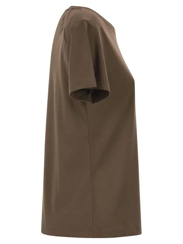 Max Mara Smmsegale Cotton And Modal Jersey T-shirt - Brown