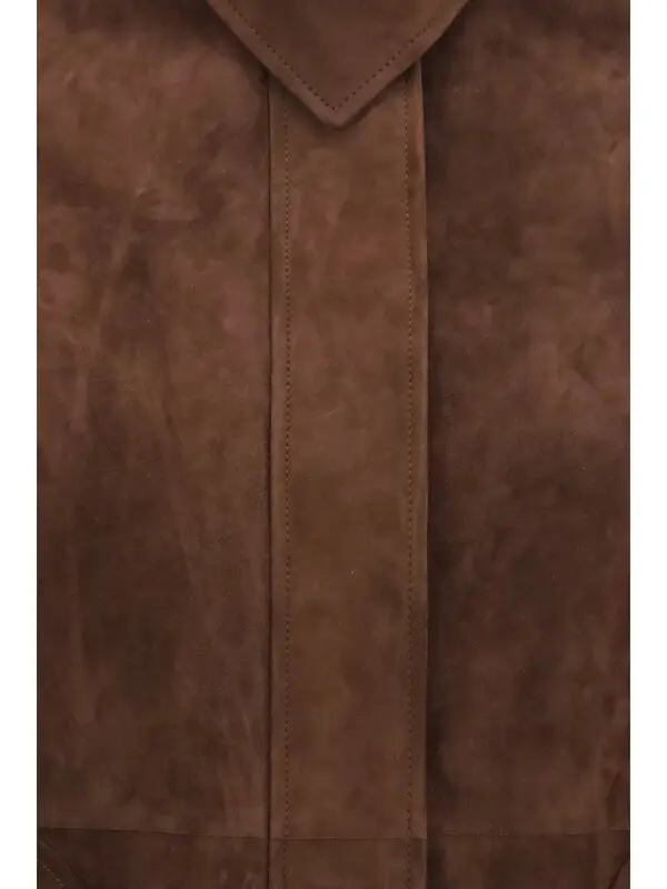 Alaïa Peplum Jacket In Suede Goatskin