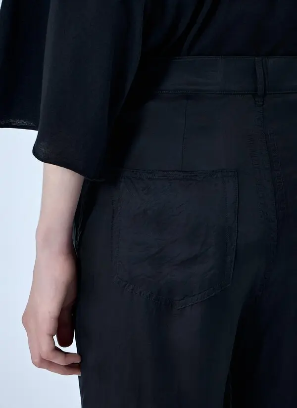 Rick Owens Flared Trousers In Smooth Weave