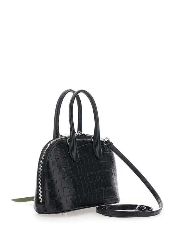 SELF-PORTRAIT Mini Croc Leather Toast Bag - Multicolor