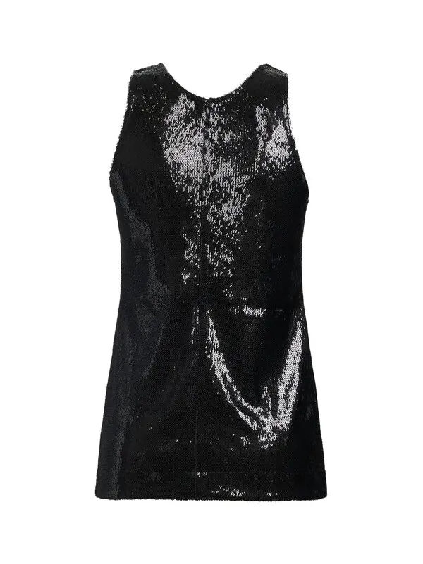 TOTEME Sequin Curved Tank Top - Multicolor