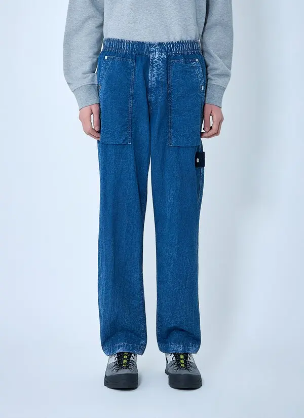 Stone Island Elasticated Denim Cargo Trousers