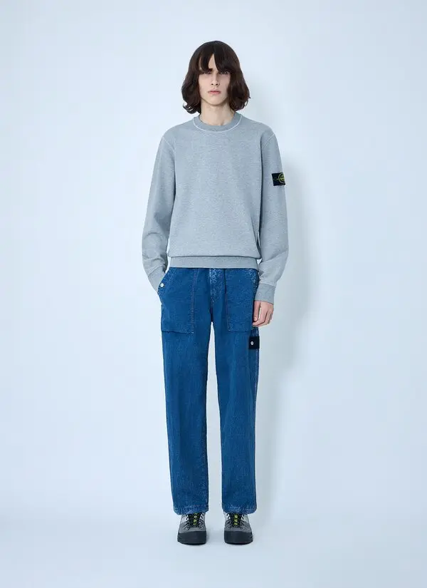 Stone Island Elasticated Denim Cargo Trousers