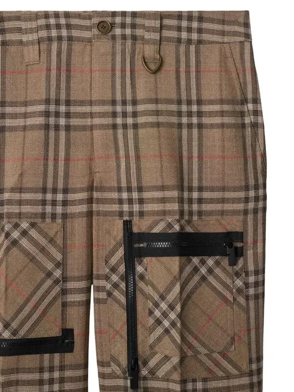 Burberry Viscose Cargo Pants - Multicolor