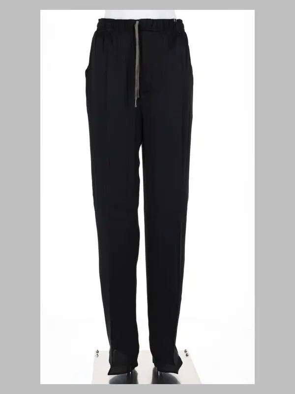 MAISON MARGIELA Silk-blend Trousers - Black