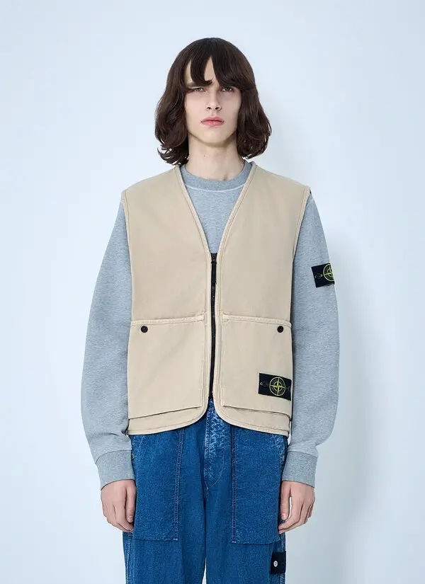 Stone Island Cotton Twill Utility Vest