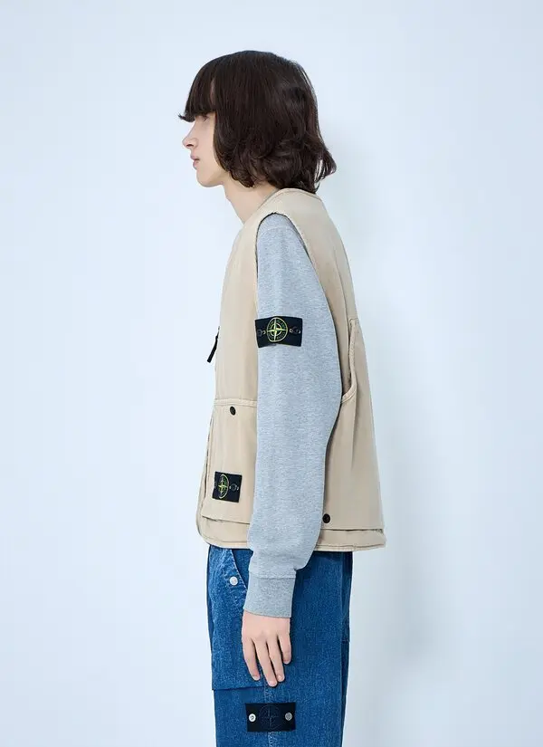 Stone Island Cotton Twill Utility Vest