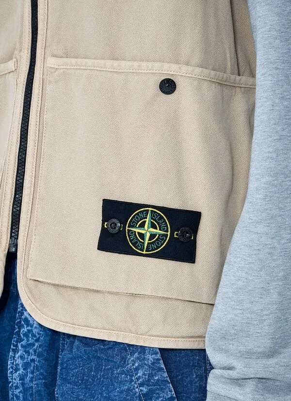 Stone Island Cotton Twill Utility Vest