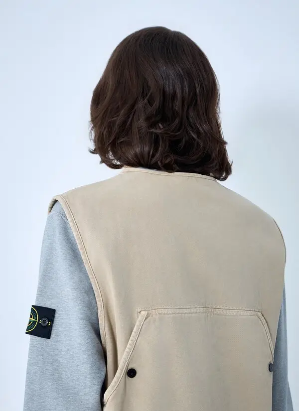 Stone Island Cotton Twill Utility Vest