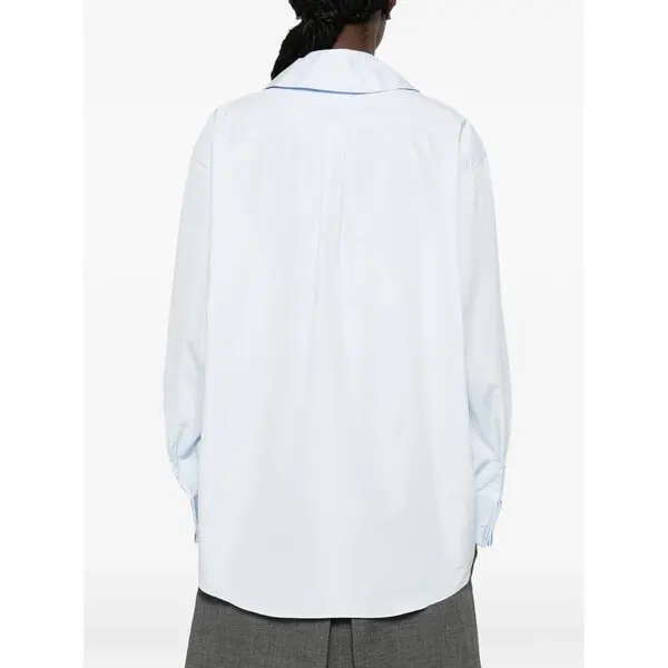 Prada Cotton Twist-detail Shirt - Blue