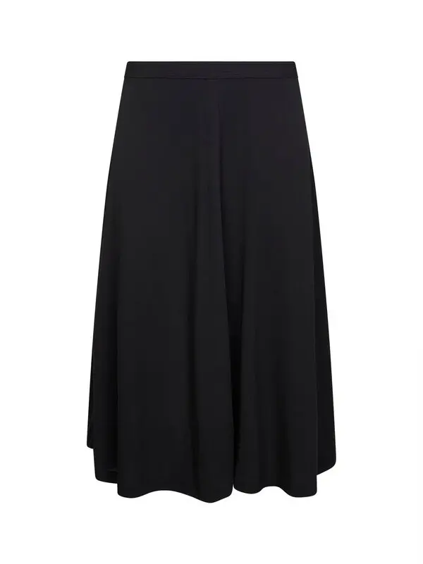 TOTEME Black Fluid Jersey Midi Skirt - Multicolor