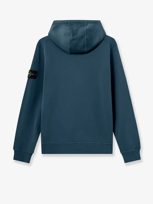 Stone Island Cotton Sweatshirt With Side Logo Patch