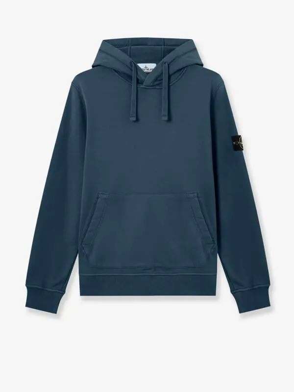 Stone Island Cotton Sweatshirt With Side Logo Patch - Multicolor