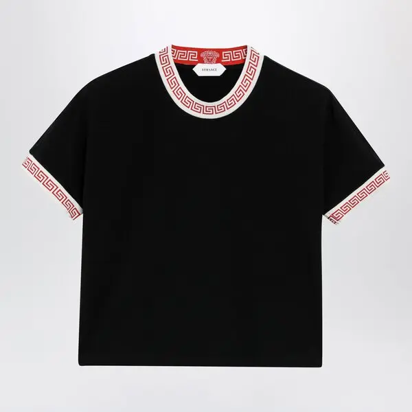 Versace Stretch Cotton Jersey T-shirt - Black