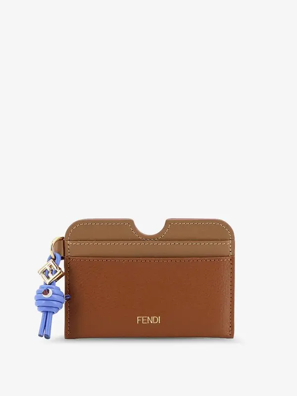 Fendi Ff Diamonds Leather Card Holder