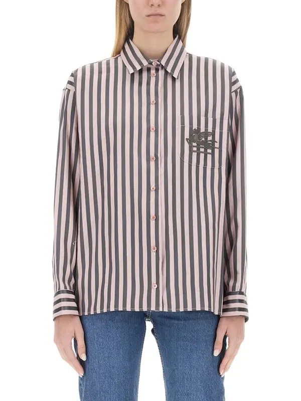 Etro Striped Logo Shirt