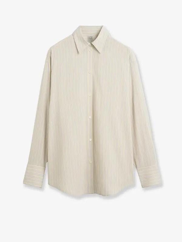 TOTEME Viscose And Silk Blend Shirt With Striped Pattern