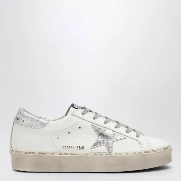 GOLDEN GOOSE Silver Hi-star Sneakers - White