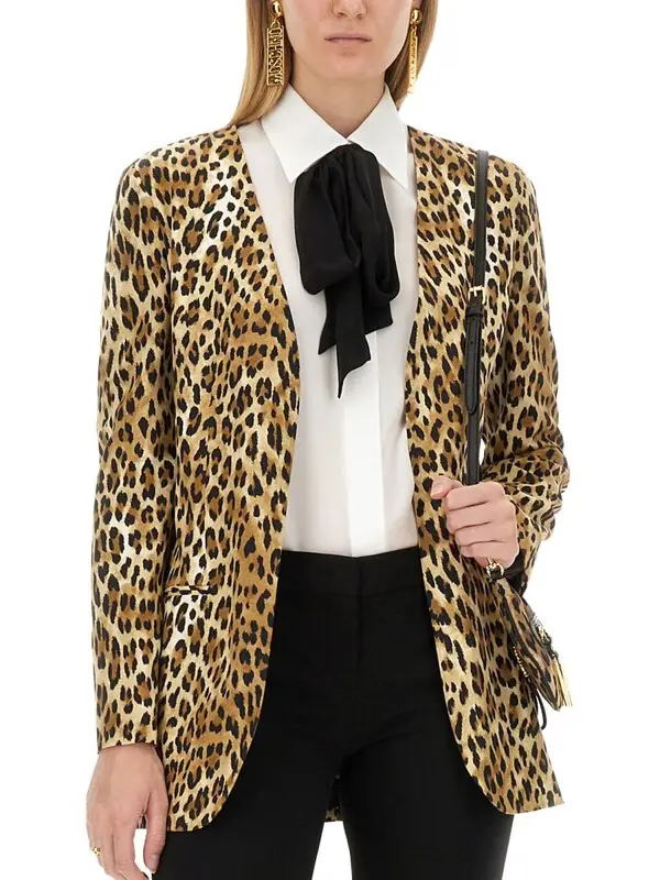 Moschino Animal Print Blazer
