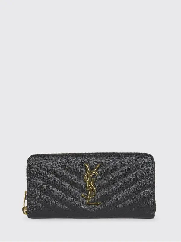 Saint Laurent Cassandre Matelasse Wallet - Black