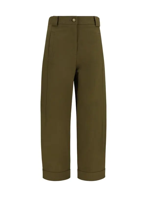 Max Mara Adorni Cropped Pants - Green