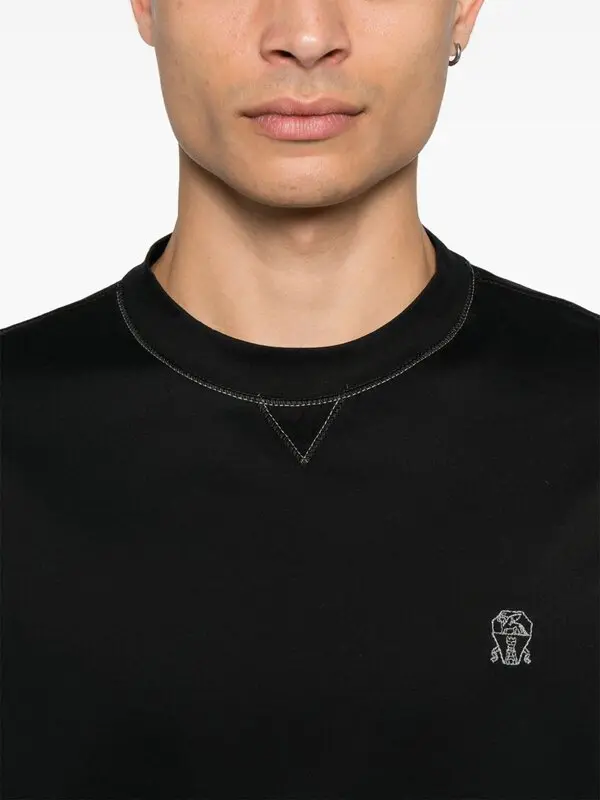 Brunello Cucinelli Logo Cotton T-shirt