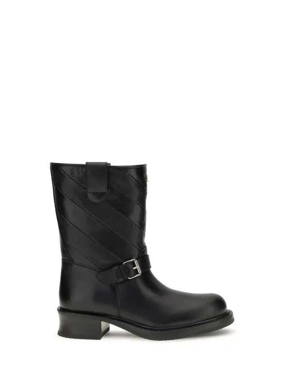 Valentino Garavani Nappa Leather Ankle Boots - Black