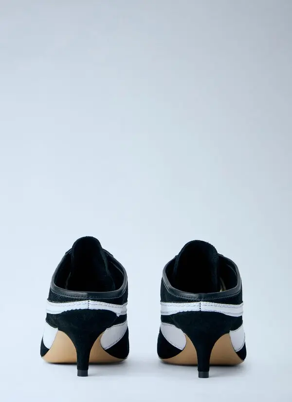Dries Van Noten Lace-up Mule Heels - Black
