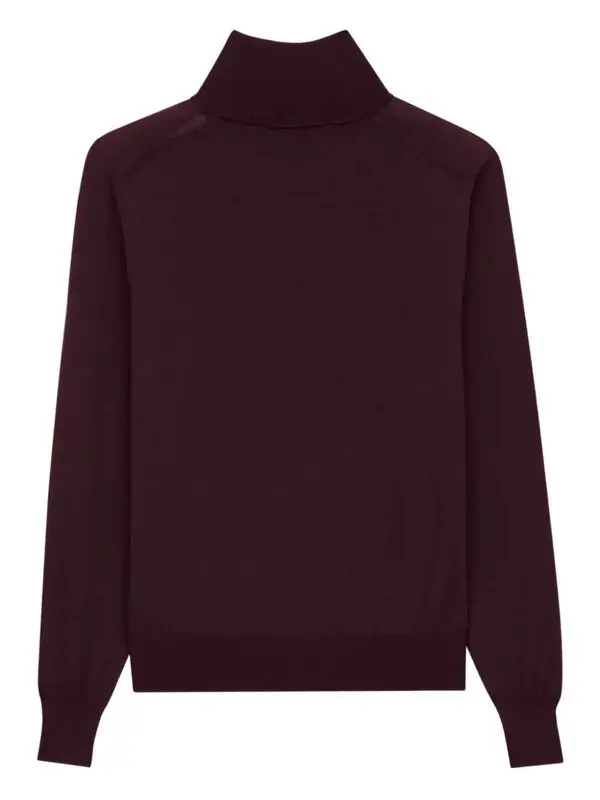 Saint Laurent Wool Turtleneck Sweater - Red