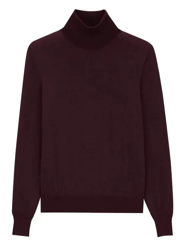 Saint Laurent Wool Turtleneck Sweater - Red