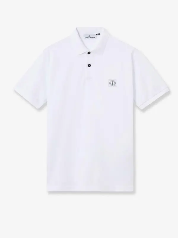Stone Island Organic Cotton Polo Shirt - White