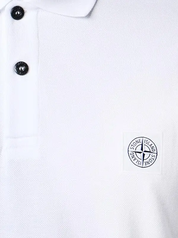Stone Island Organic Cotton Polo Shirt - White
