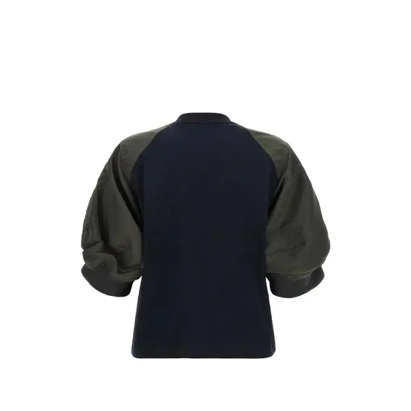 Sacai Cotton Jersey Raglan Sleeve Top - Blue