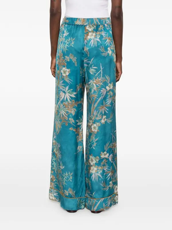 FORTE_FORTE Printed Satin Trousers