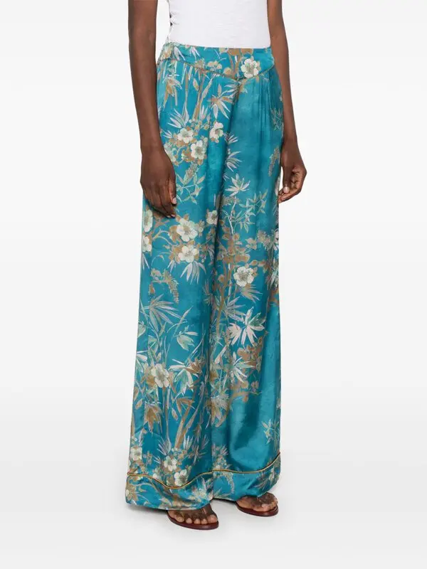 FORTE_FORTE Printed Satin Trousers