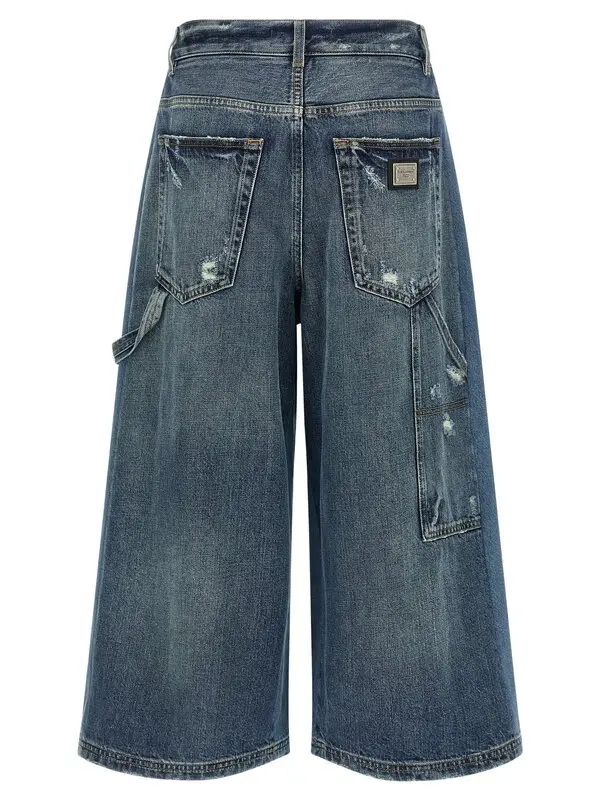 Dolce & Gabbana Patchwork Denim Bermuda Shorts