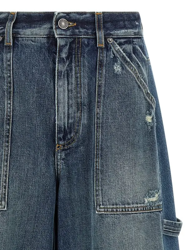 Dolce & Gabbana Patchwork Denim Bermuda Shorts
