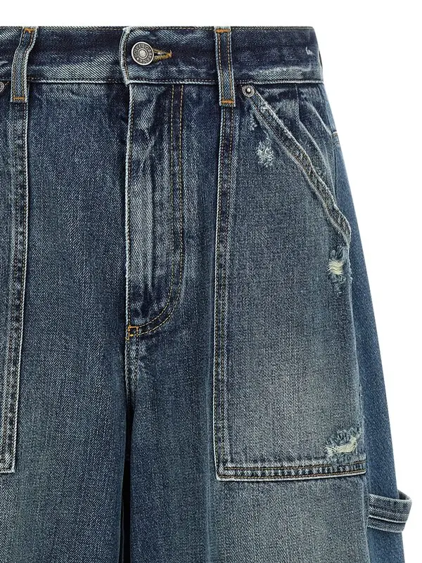 Dolce & Gabbana Patchwork Denim Bermuda Shorts