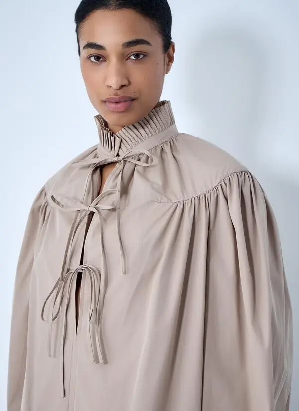Dries Van Noten Gathered Neck Blouse - Cream