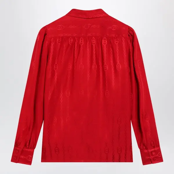 Gucci Silk Jacquard Shirt - Red