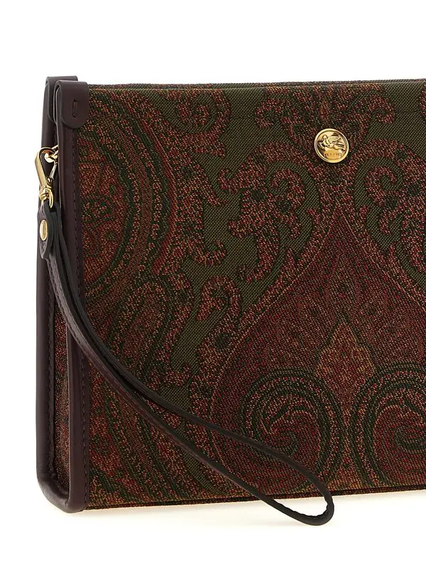 Etro Medium Jacquard Pouch - Multicolor