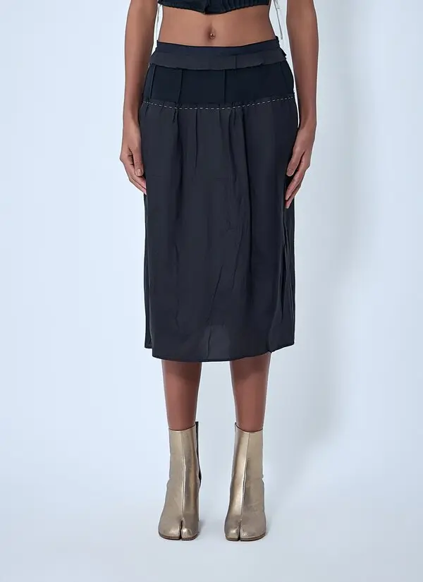 MAISON MARGIELA Topstitching Midi Skirt