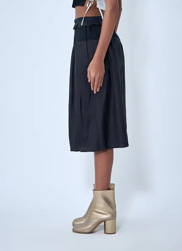 MAISON MARGIELA Topstitching Midi Skirt