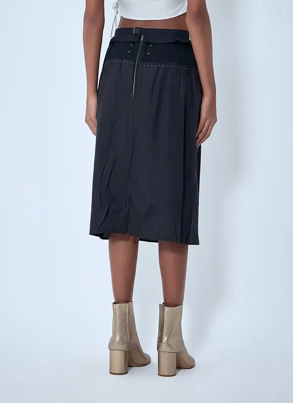 MAISON MARGIELA Topstitching Midi Skirt