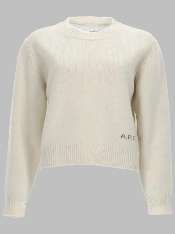A.p.c. Maglia Anna Con Logo - White