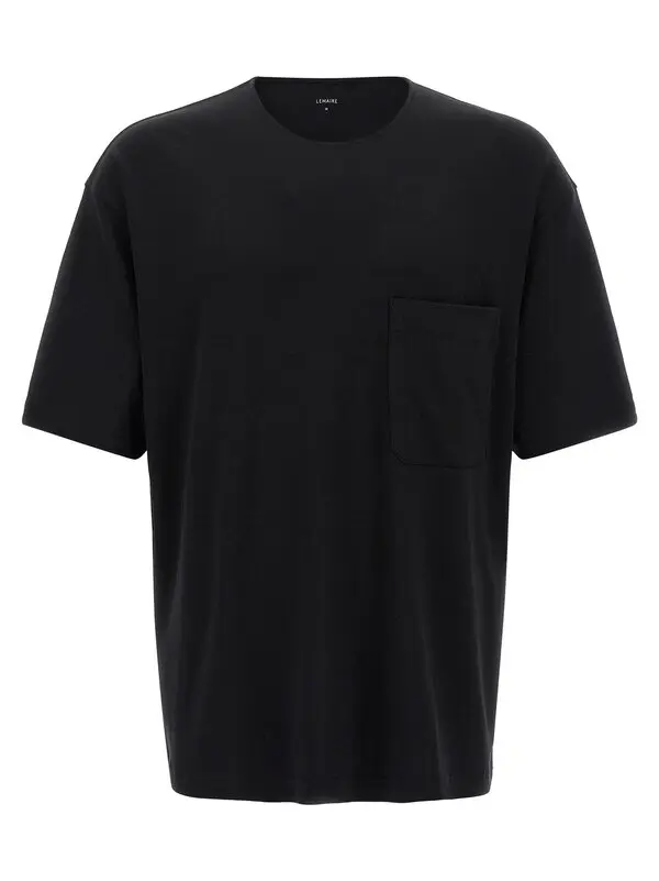LEMAIRE Cotton And Silk T-shirt - Black