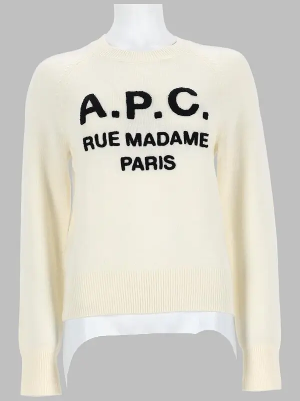 A.p.c. Maglia Alissa Con Logo - Cream
