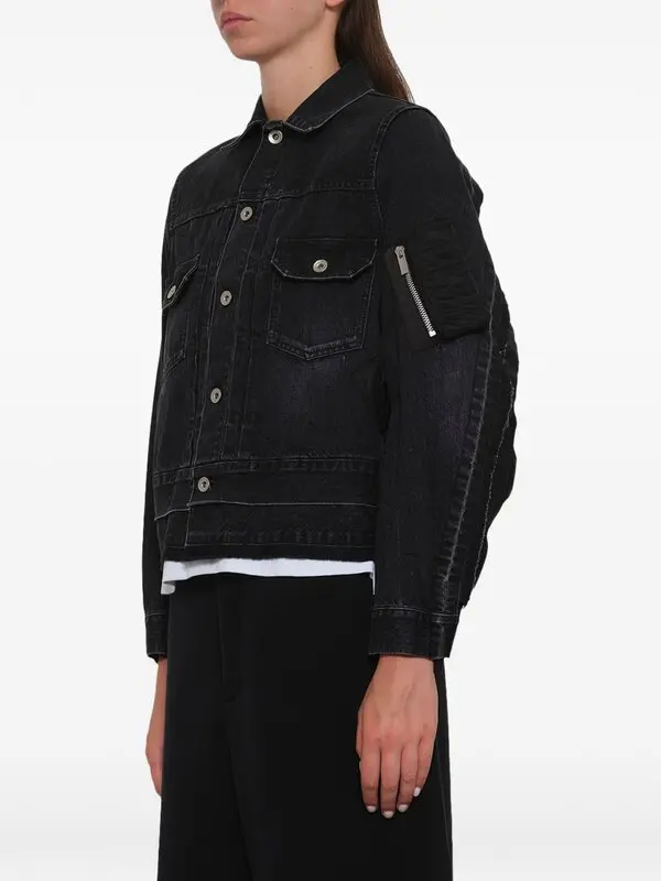 Sacai Denim And Nylon Blouson Jacket